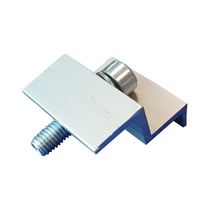 Set 4 cleme capat 40 mm cu surub si piulita pentru fixare panou solar ...