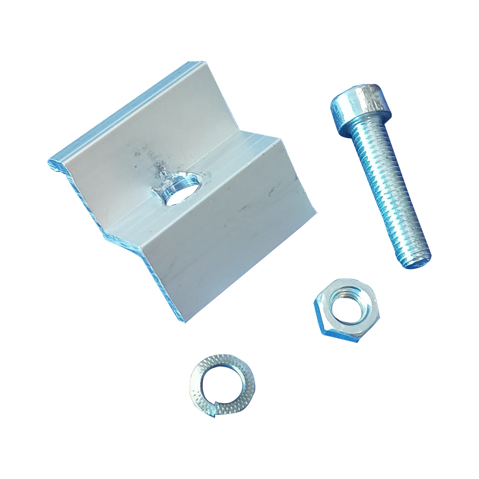 Set 4 cleme capat 40 mm cu surub si piulita pentru fixare panou solar ...