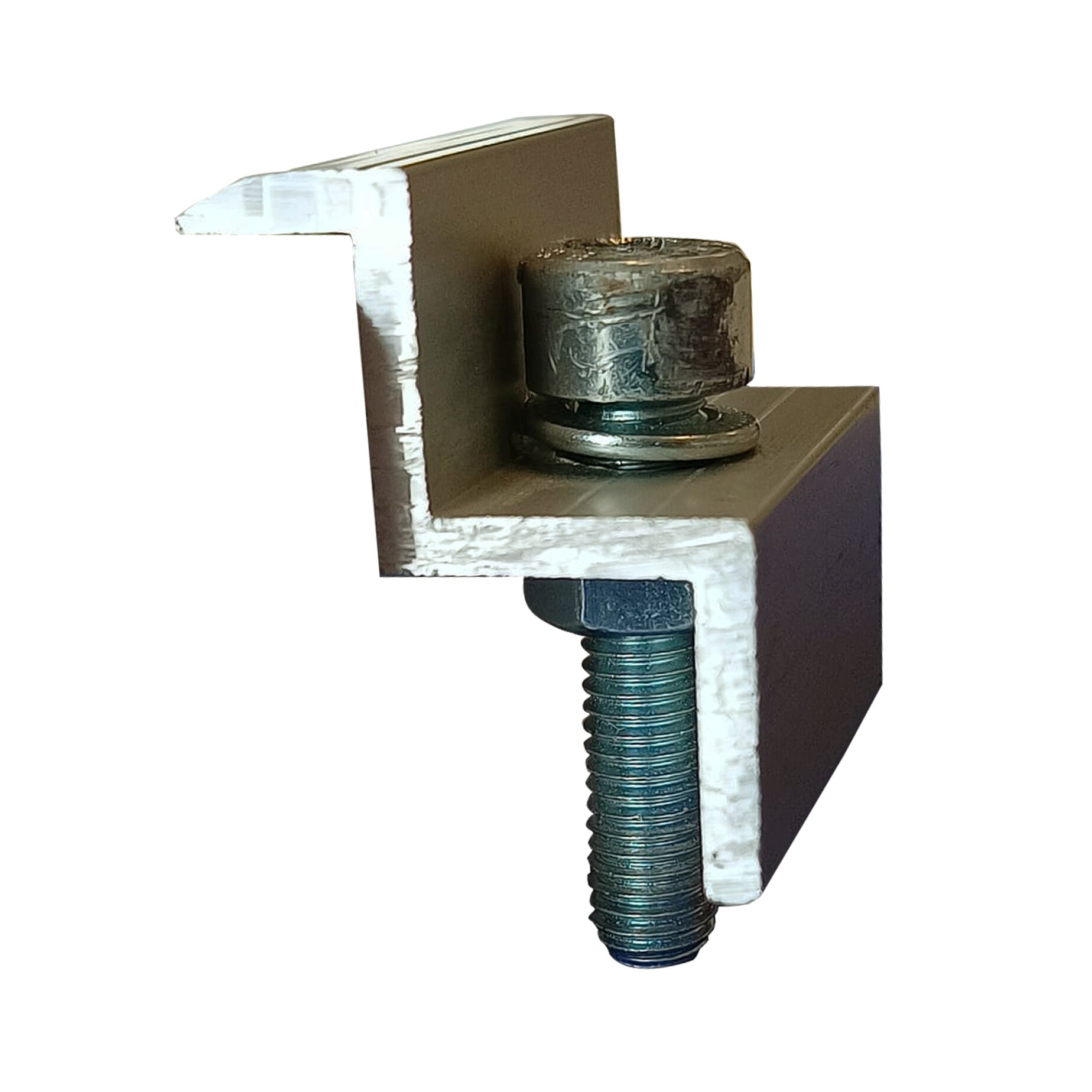 Set 4 cleme capat 40 mm cu surub si piulita pentru fixare panou solar ...