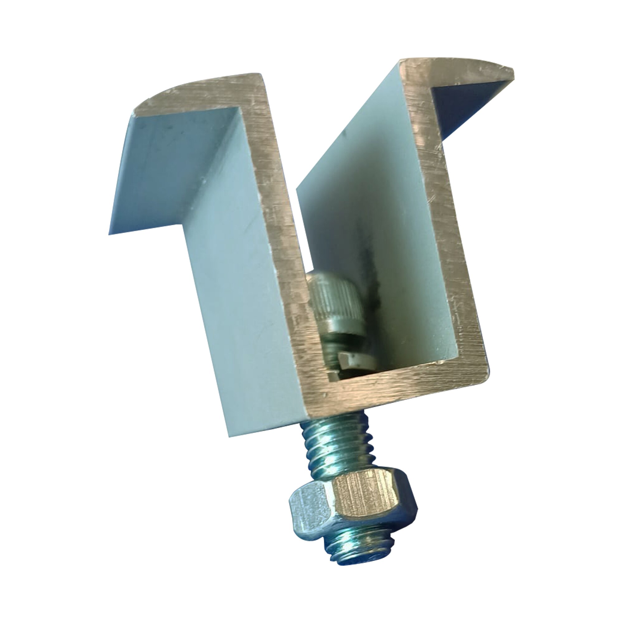 Set 12 cleme intermediare 40 mm cu surub si piulita pentru fixare panou ...