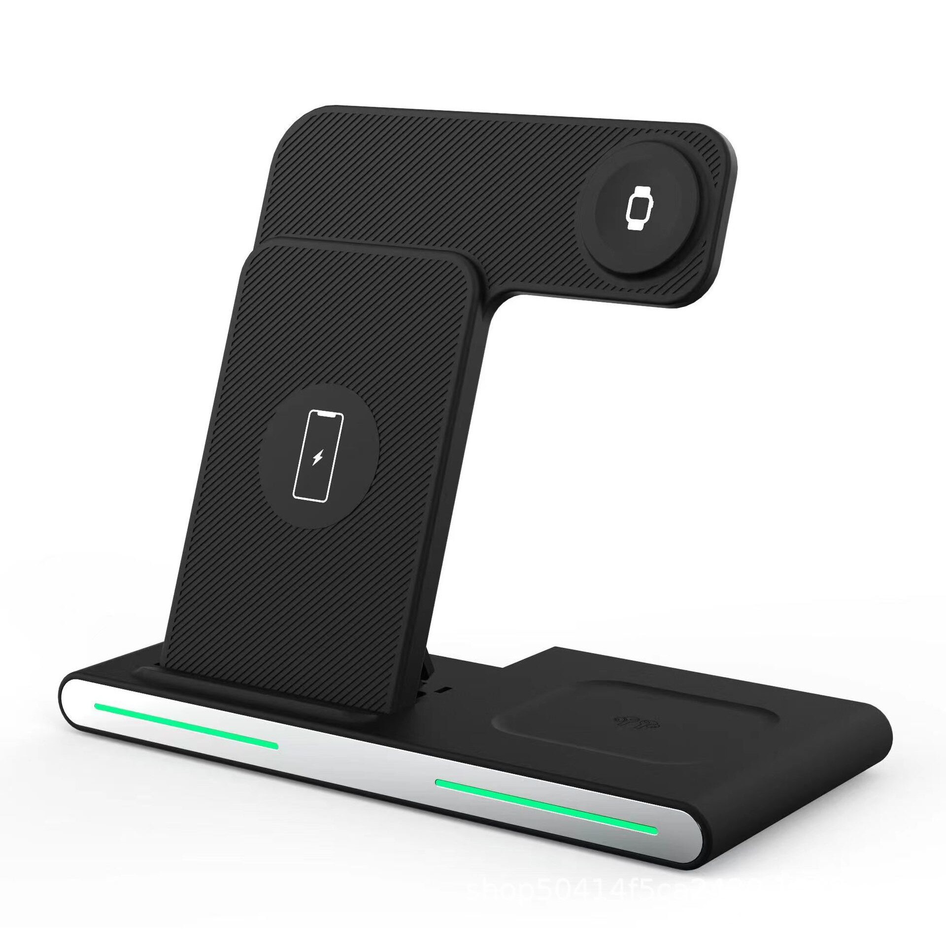 Statie de Incarcare Wireless 3 In 1 Suport Pentru Telefon, Smartwatch ...