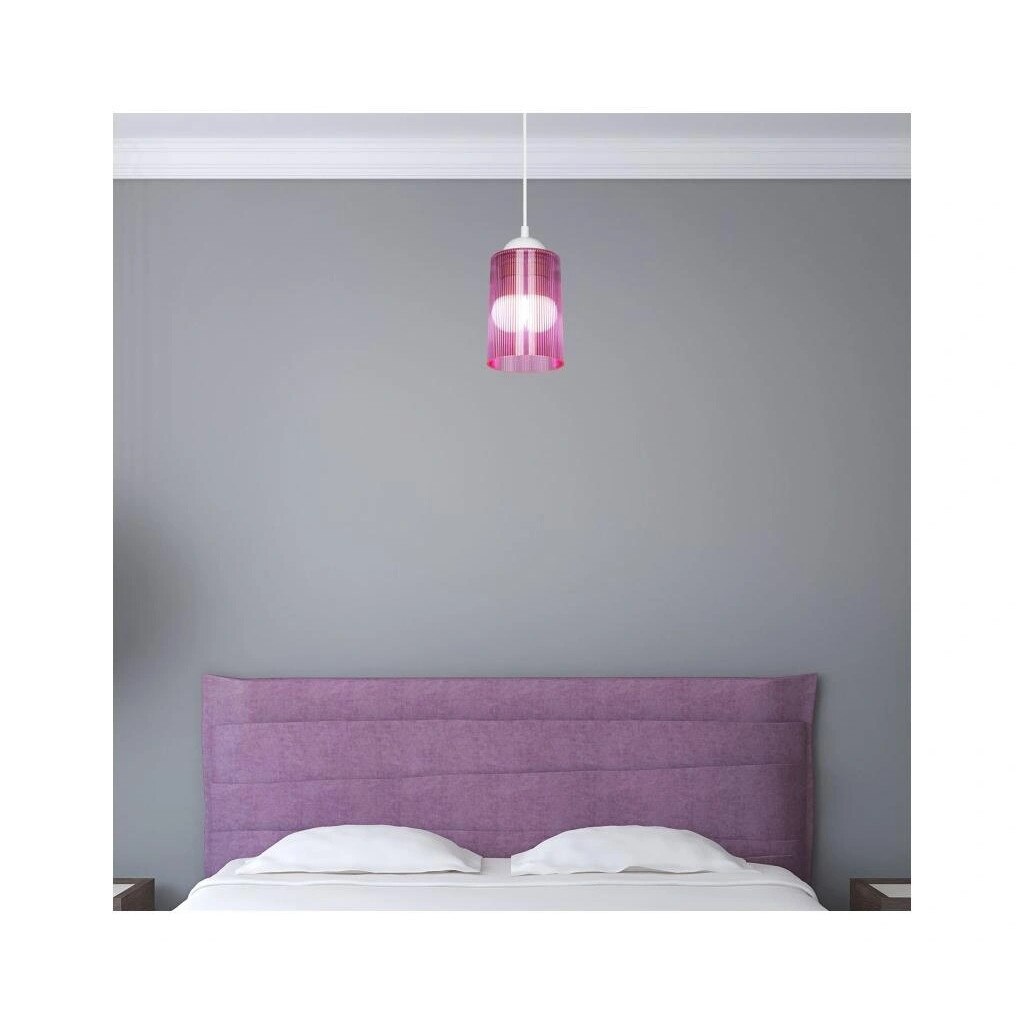 Lustra Squid Lighting, Optical, plexiglas, roz, 11x11x67 cm - eMAG.ro