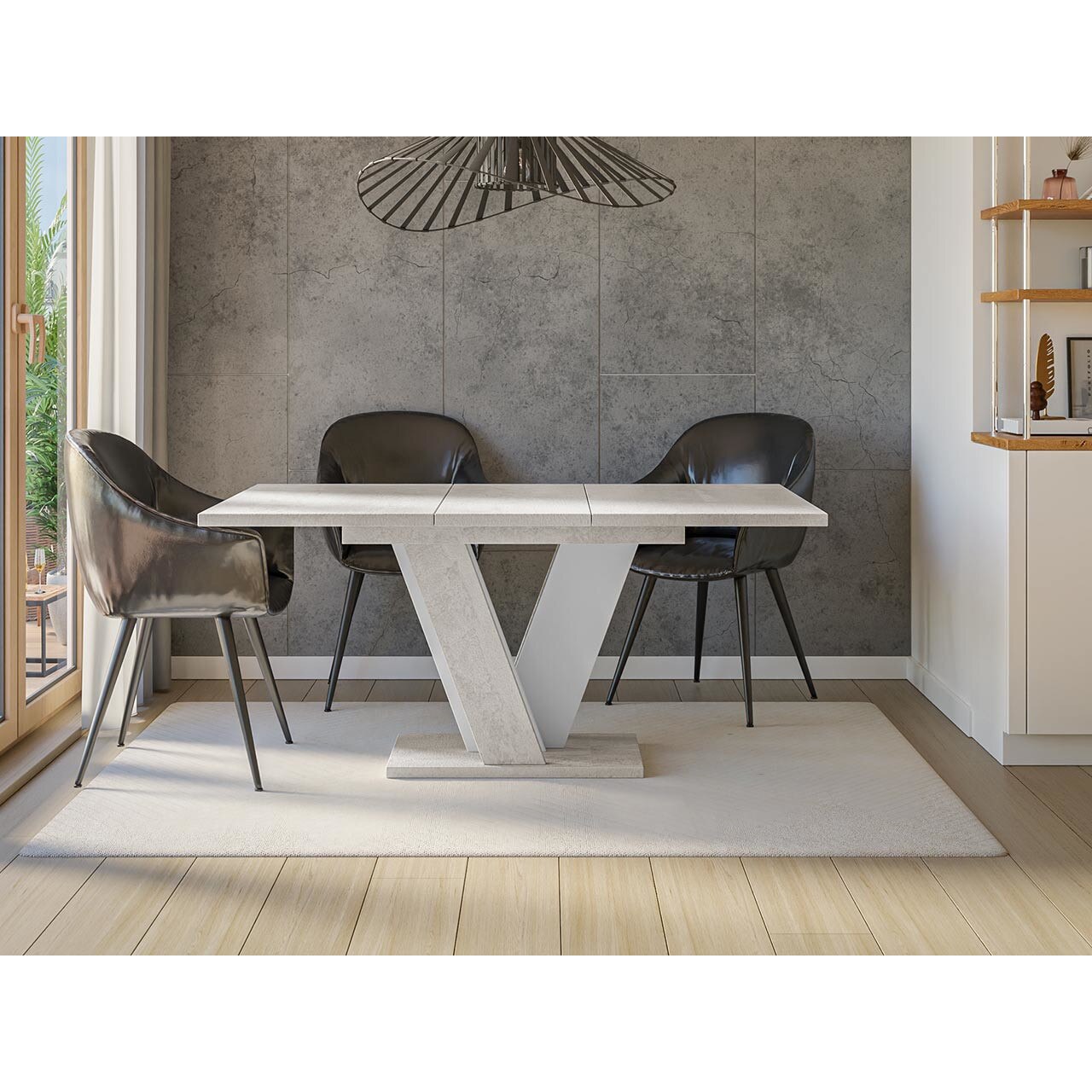 Masa Tearyl, Mirjan24, 120x90x75 cm, k350 / alb - eMAG.ro