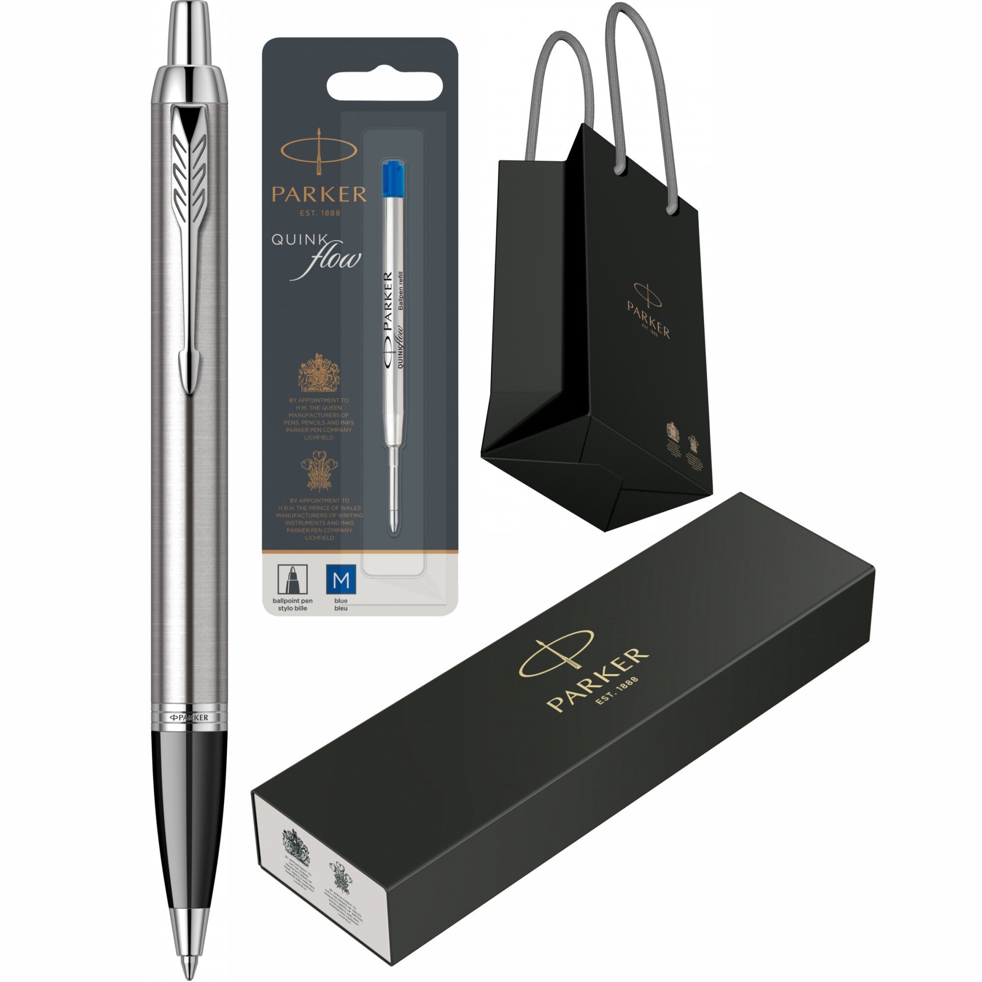 Pix Parker IM Royal Essential Stainless Steel CT gravat, cu rezerva ...