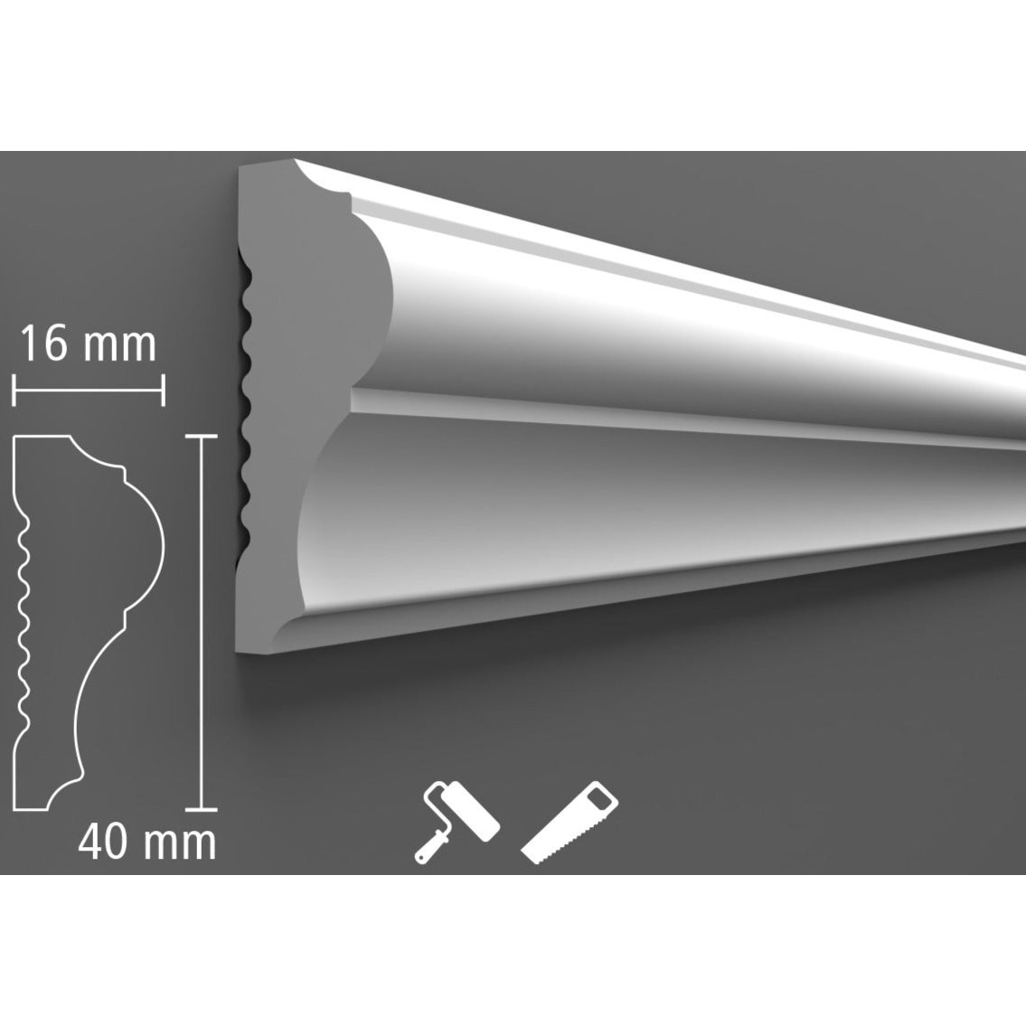Brau decorativ din duropolimer, 240 x 4 x 1,6 cm - eMAG.ro