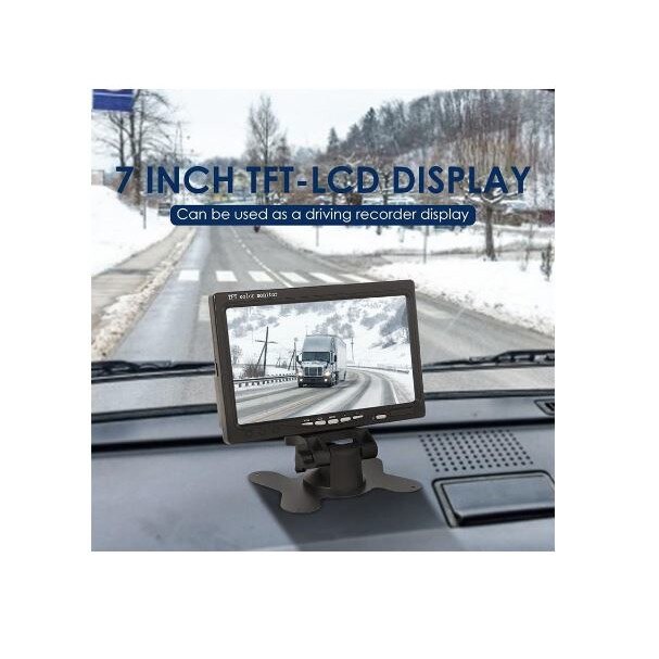 Monitor Auto 7 Inch Suport Reglabil Tetiera Si Plansa De Bord Camera ...