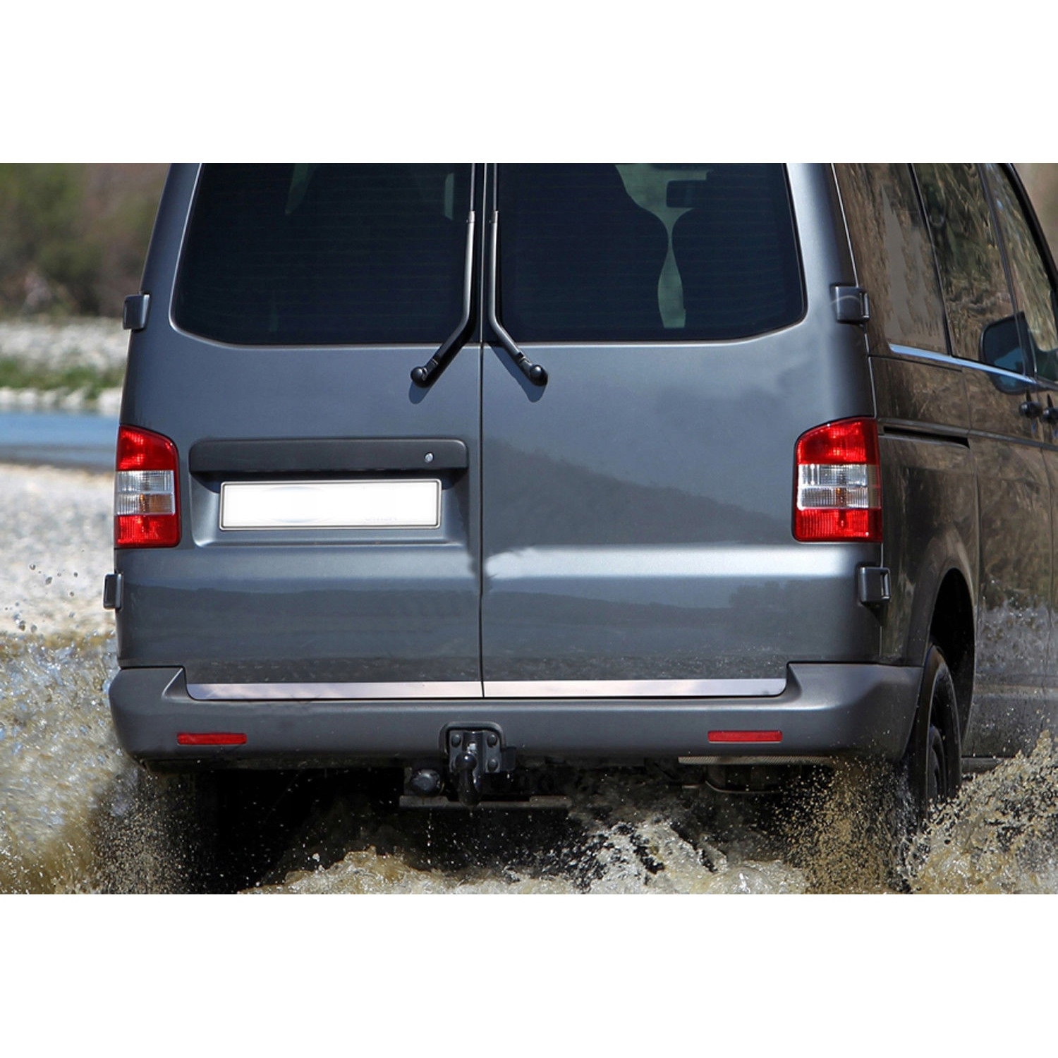 Set 2 ornamente protectie portbagaj, PVC, Compatibil cu Volkswagen ...