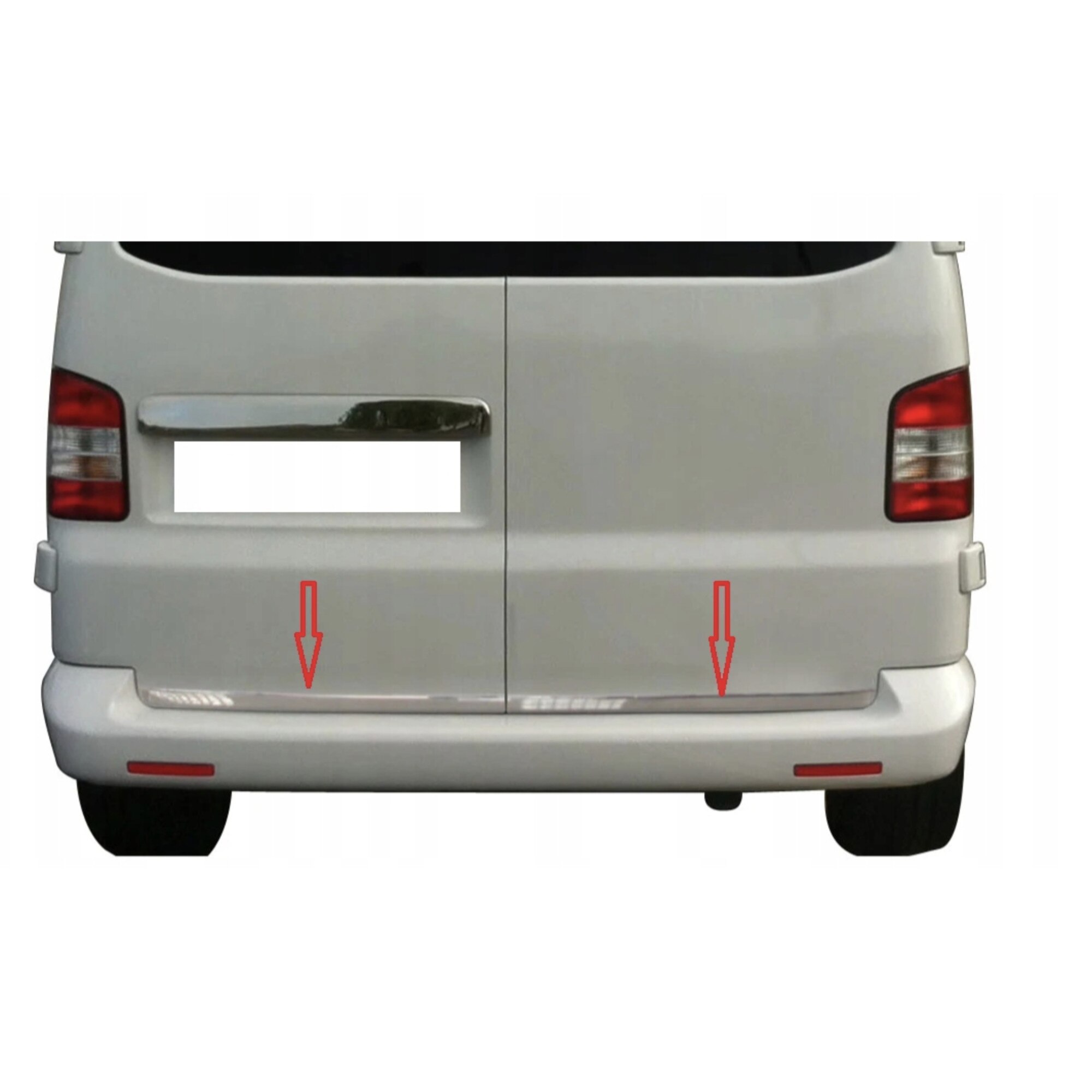 Set 2 ornamente protectie portbagaj, PVC, Compatibil cu Volkswagen ...