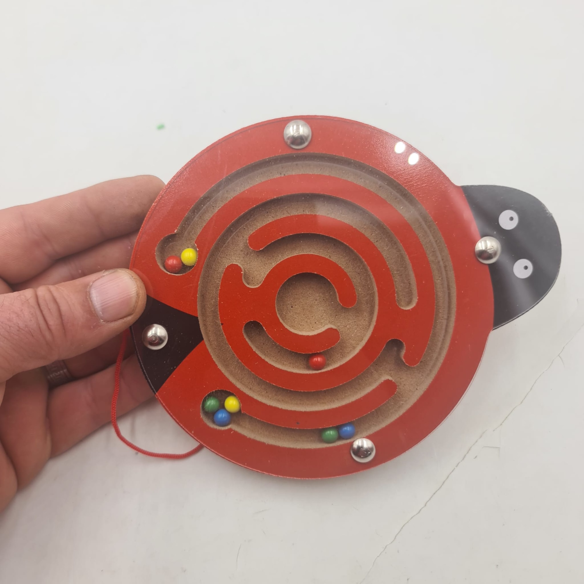 Joc Interactiv Labirint Magnetic, Model Gargarita, Rosu, 15 cm, Dalimag ...