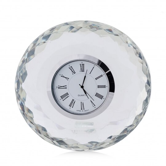 Ceas de masa din sticla Anise, transparent, diametru de 11 cm - eMAG.ro