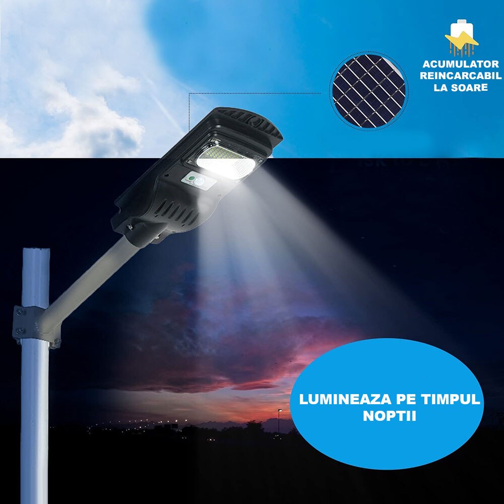 Lampa Solara Stradala EDAR Model JTG50G, Control de la Distanta cu ...