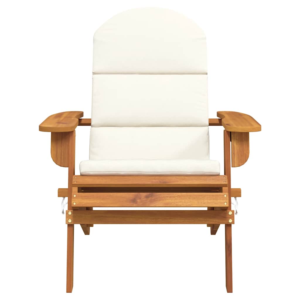 Scaun de gradina Adirondack cu perne vidaXL, lemn masiv acacia, 75 x 84 ...