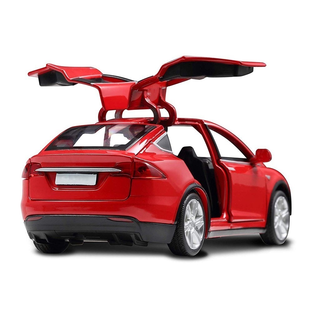 Masina metalica model TESLA cu lumini si sunete, usi mobile, capota ...