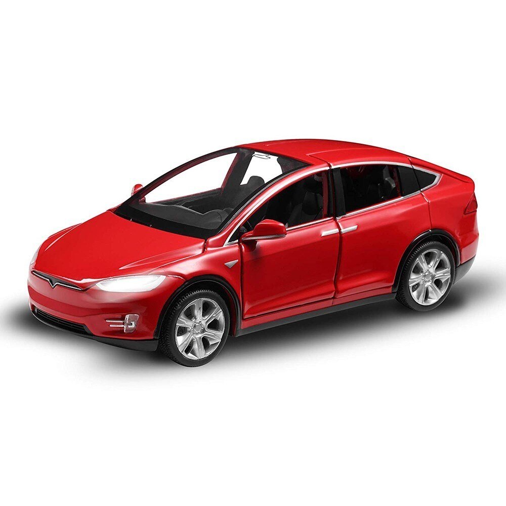 Masina metalica model TESLA cu lumini si sunete, usi mobile, capota ...