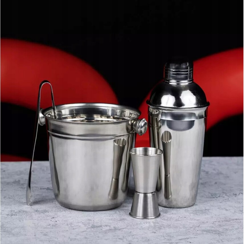 Set ustensile barman, 4 elemente, otel, Kinghoff - eMAG.ro