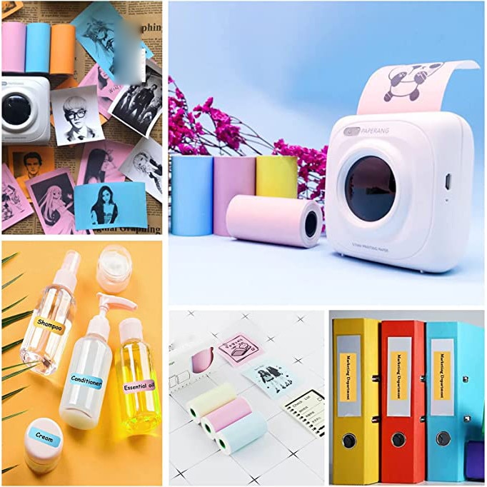 Set de 3 role de hartie de imprimanta, pentru mini imprimante, latime ...