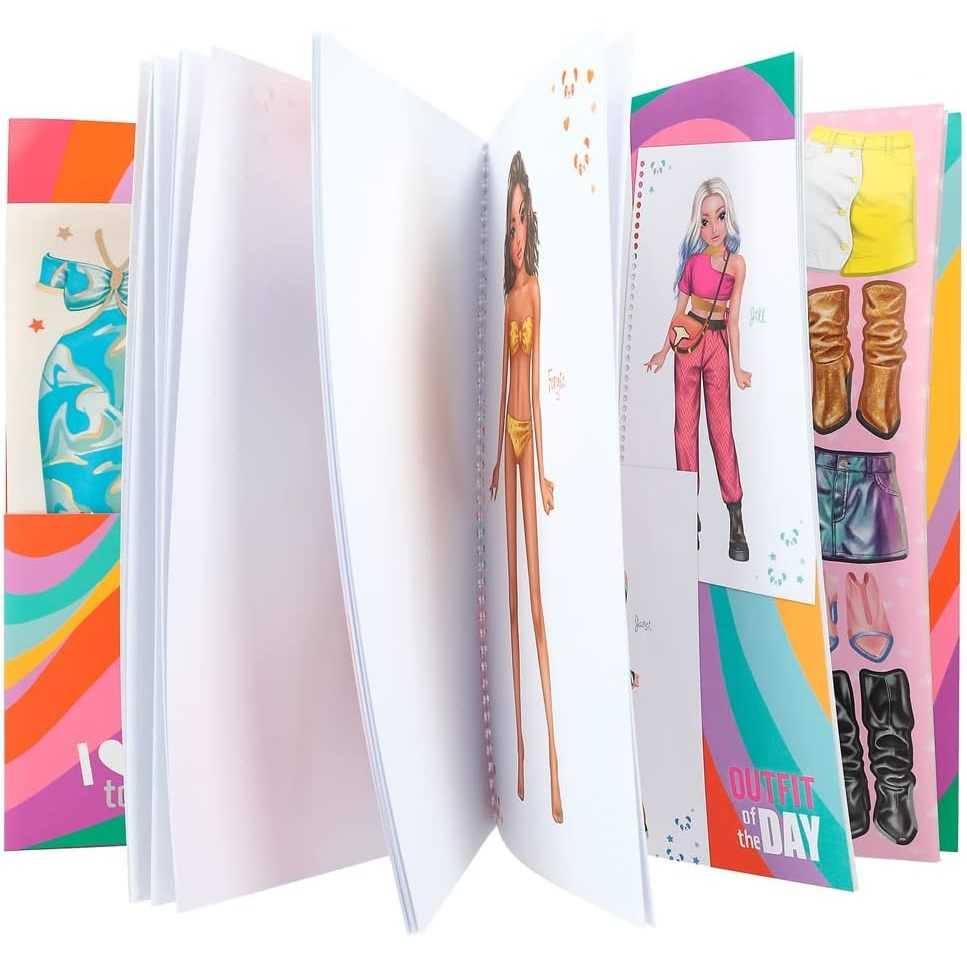 Carte de colorat Top Model Dress me up,150 autocolante Cut Out ...