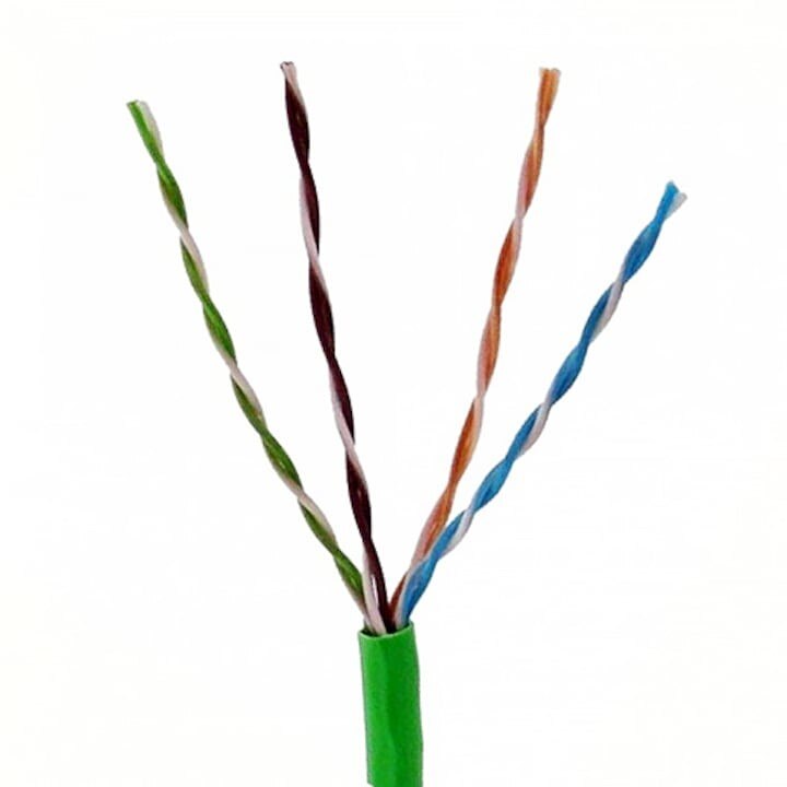 Cablu FTP cat 6A, manta LSOH 4 perechi, cutie 1000 m, Corning ...