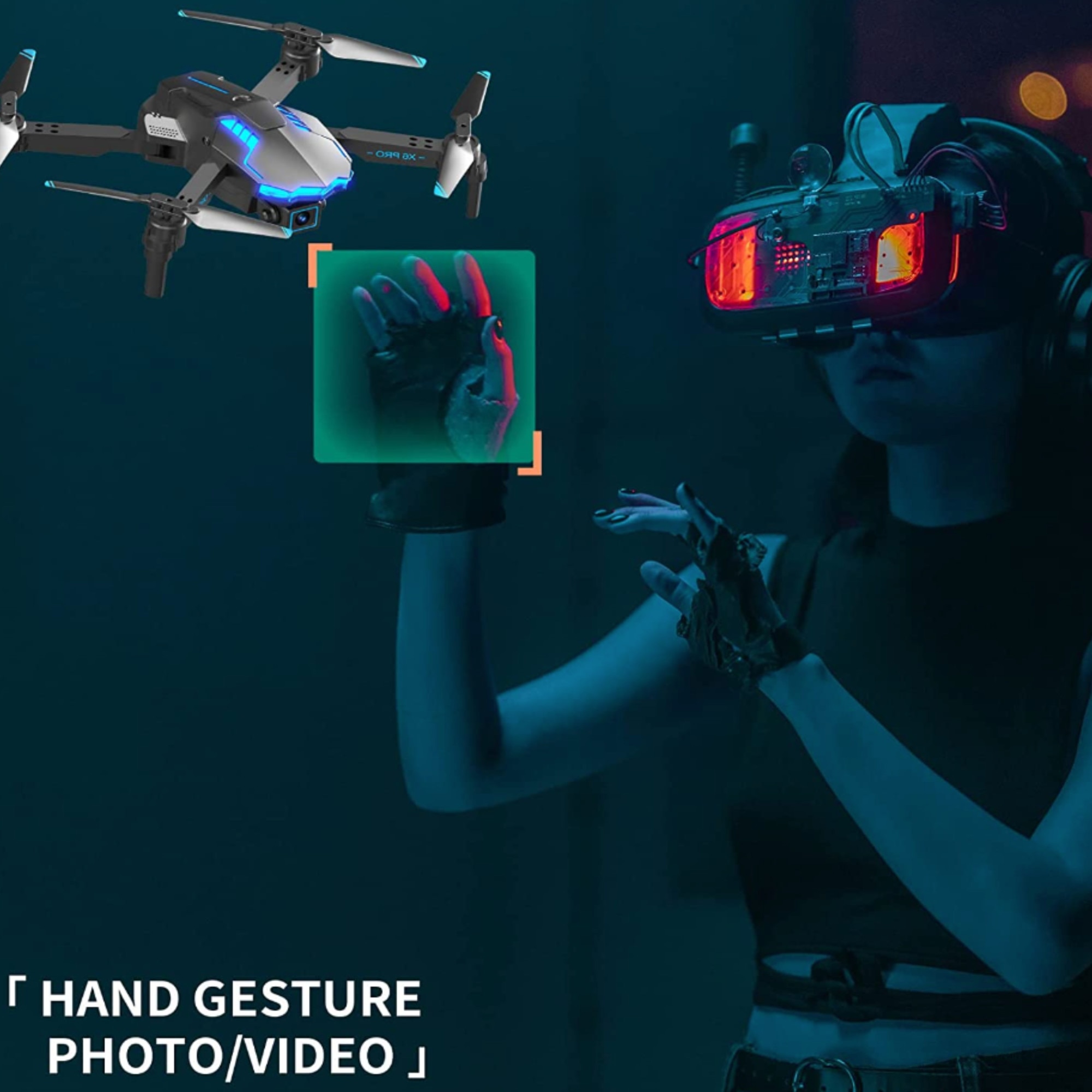 Drona Pliabila Incepatori cu 2 Camere Video 1080P 4K HD ESL by ...