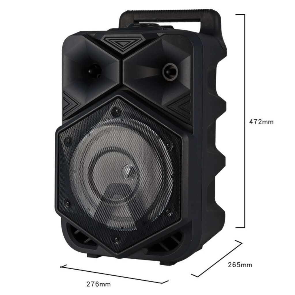 Boxa Portabila cu Bluetooth, Microfon, Telecomanda, USB, Lumini LED ...