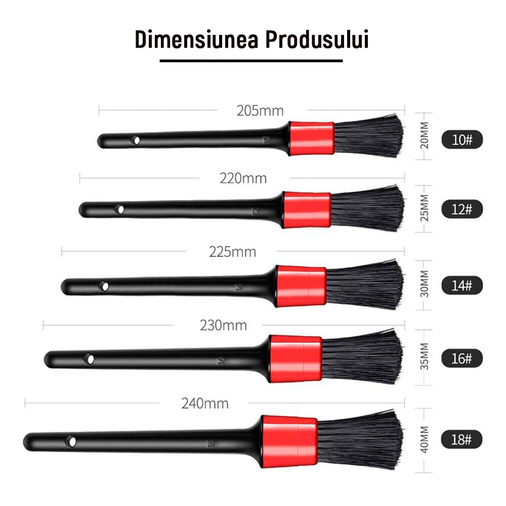 Set 5 perii curatare auto, Ouylaf, Par natural de mistret premium ...