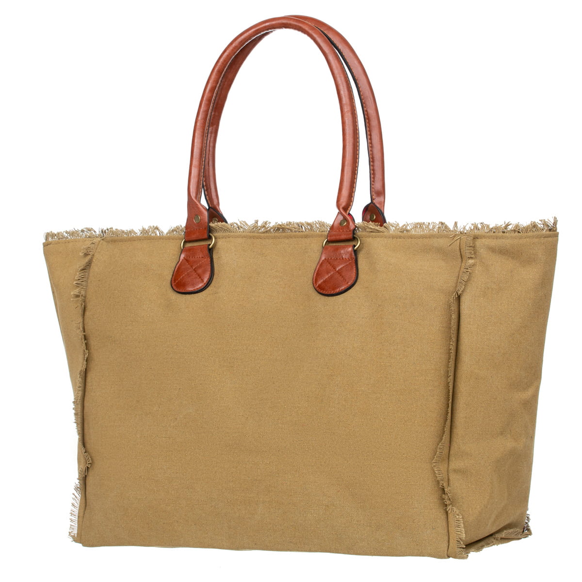 Geanta de dama, de weekend pe plaja, cumparator, Vivi Paris, Camel ...