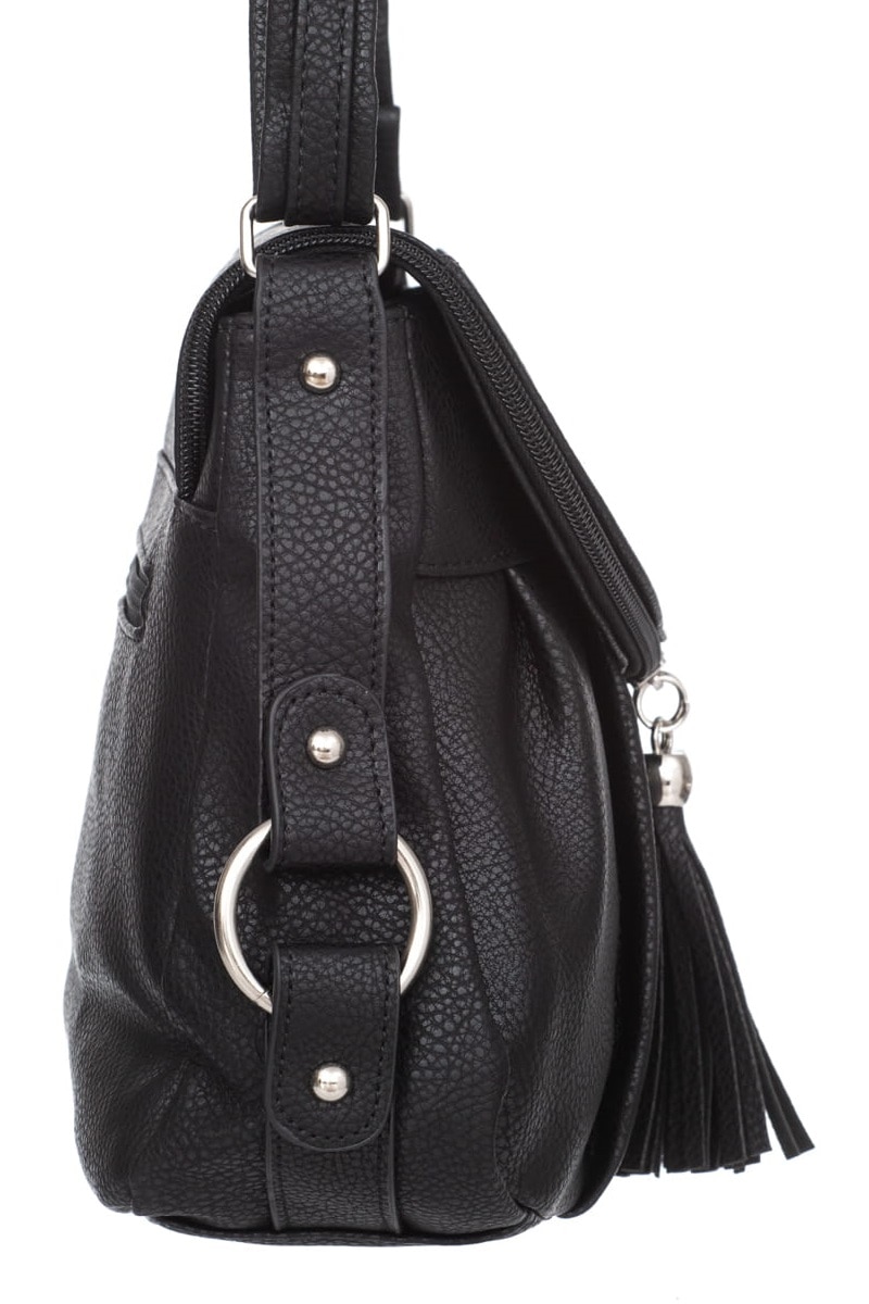 Geanta mare de dama, Charm & Shape, Piele naturala, GRE003-B, Negru ...