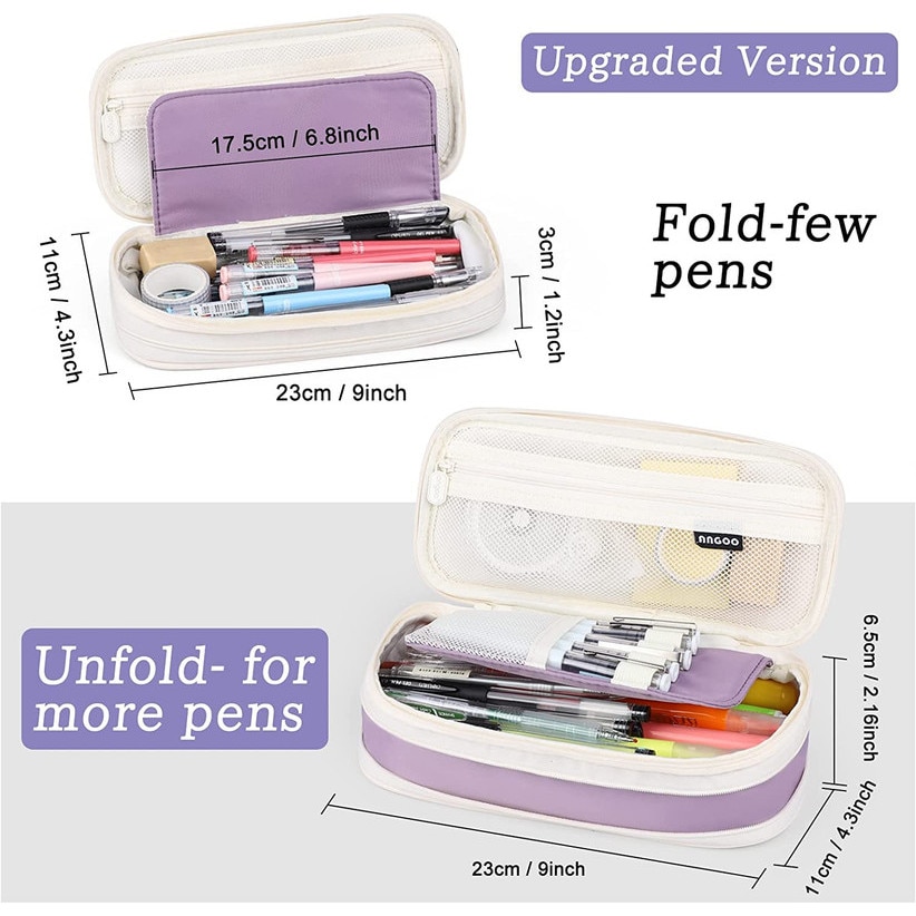 Penar pentru scoala, 23x11x6.5 cm, Violet - eMAG.ro