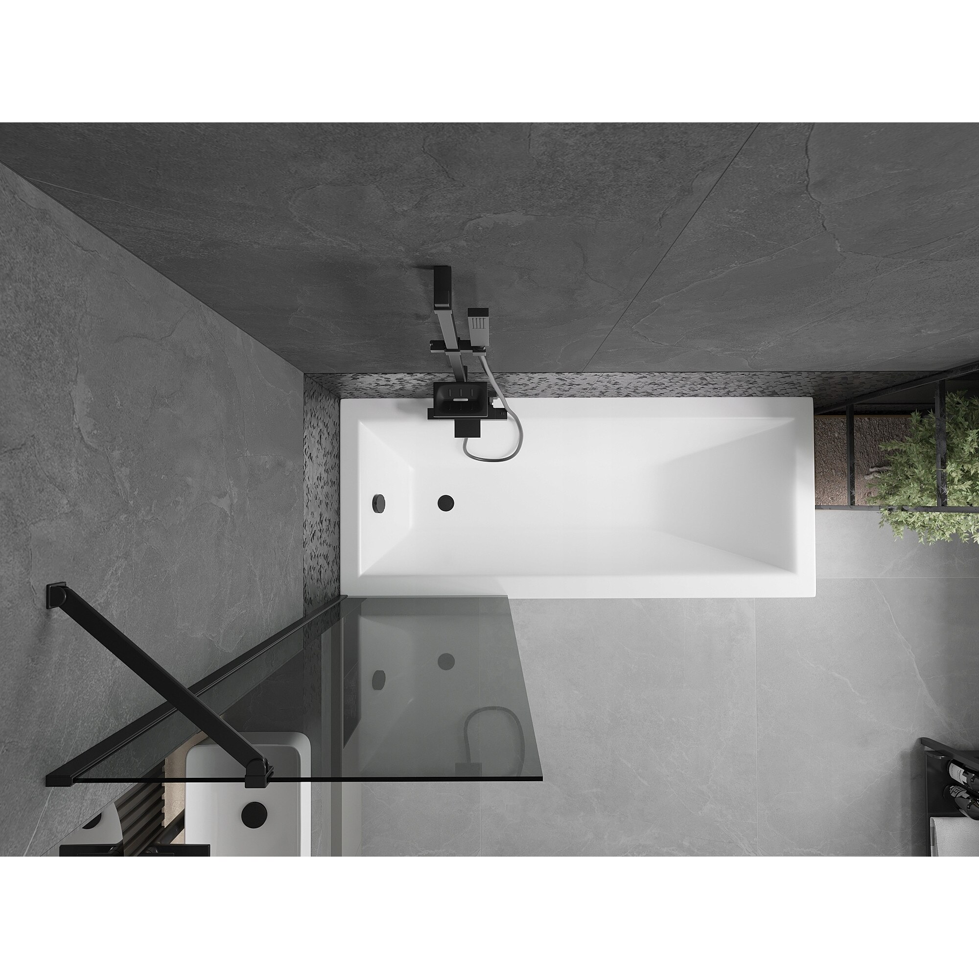 Paravan cada 60x150 cm Silla Pro BL189, Pliabil, sticla clara, profil ...