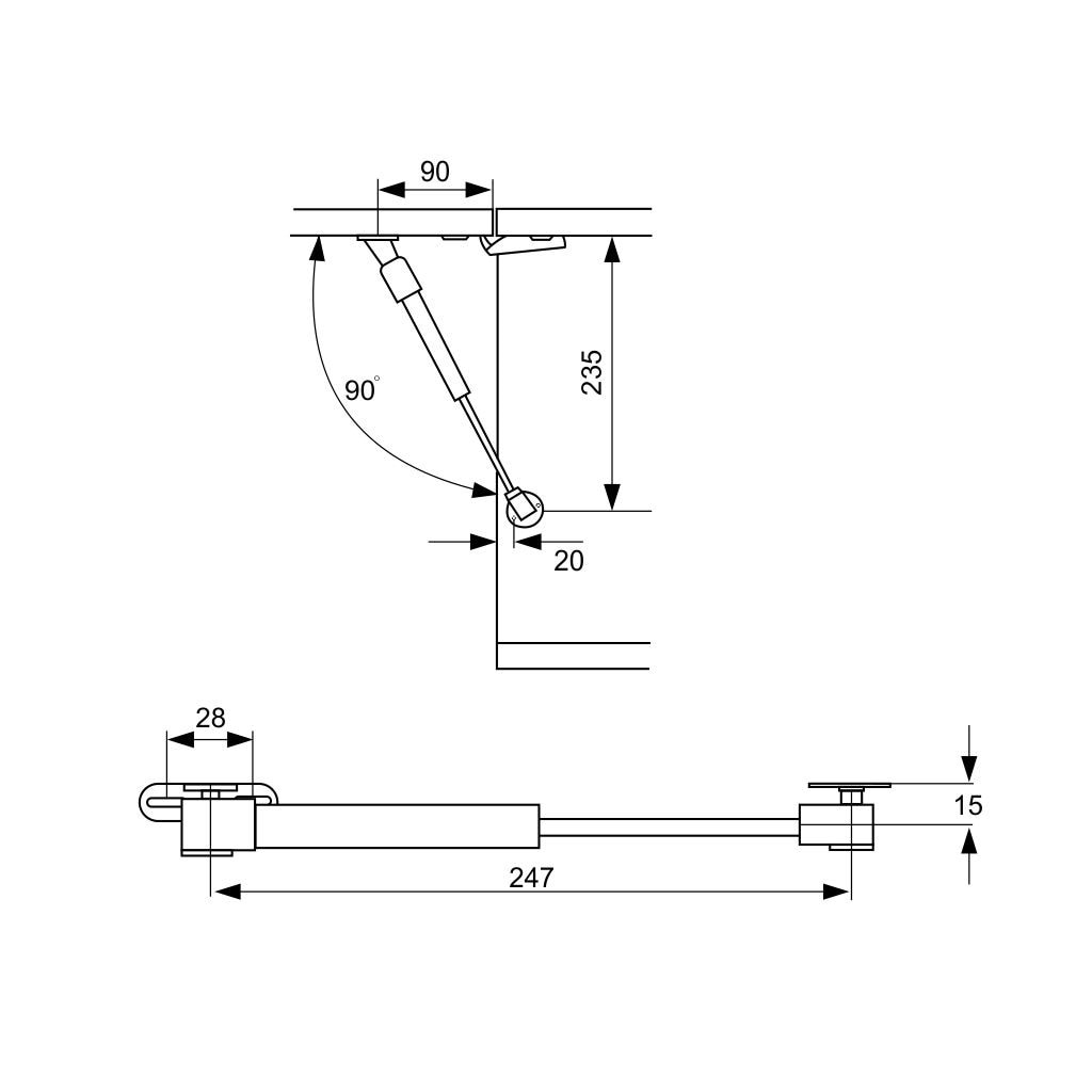 Set 4 pistoane gaz 60 N, 270mm - eMAG.ro