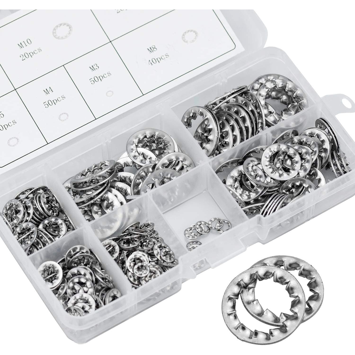 Set 270 saibe, Model M3-M12, Argintiu - eMAG.ro