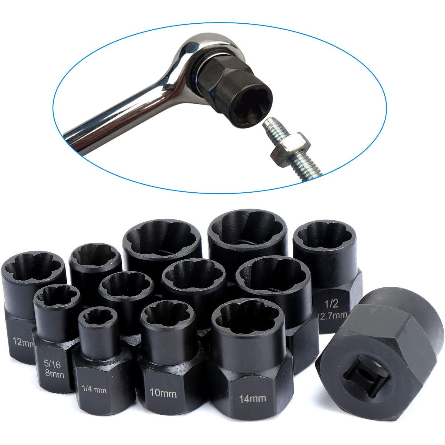 Set 13x extractor de suruburi, Negru - eMAG.ro