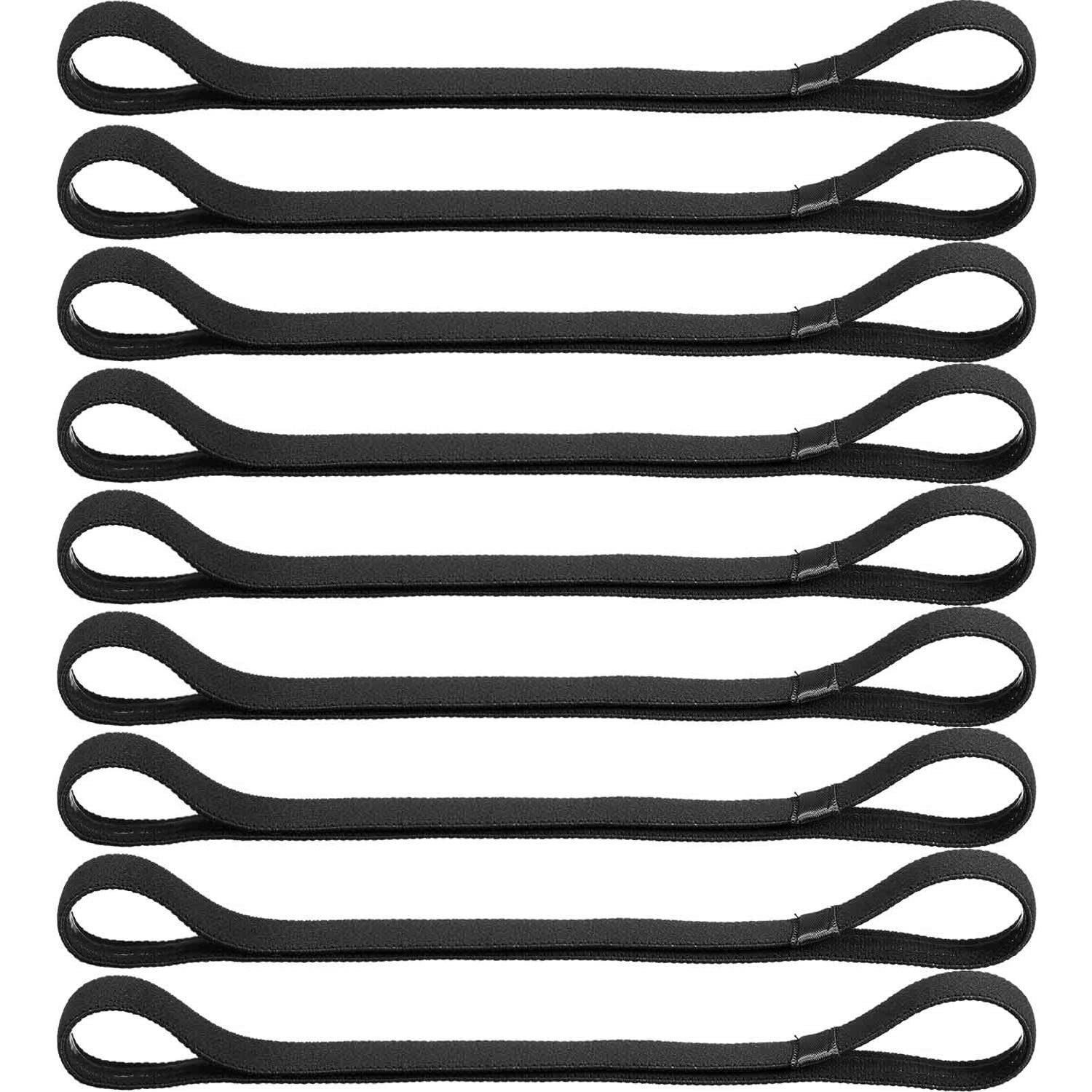 Set 9 bentite sportive elastice, Silicon, 40CM, Negru - eMAG.ro