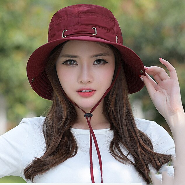 Palarie de soare, eleganta, rosu, 54-58cm. - eMAG.ro