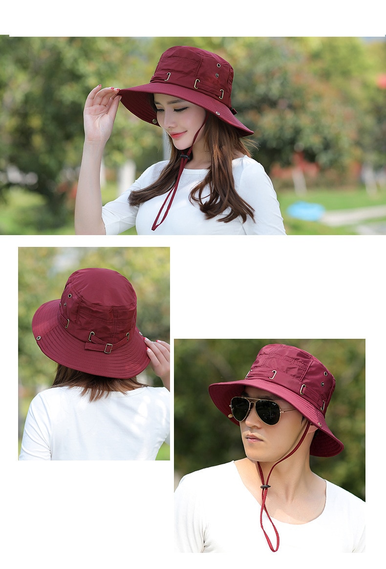 Palarie de soare, eleganta, rosu, 54-58cm. - eMAG.ro