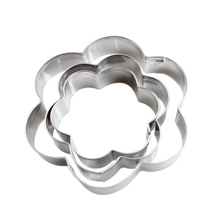 Set 3 forme prajituri, Inox, Argintiu - eMAG.ro