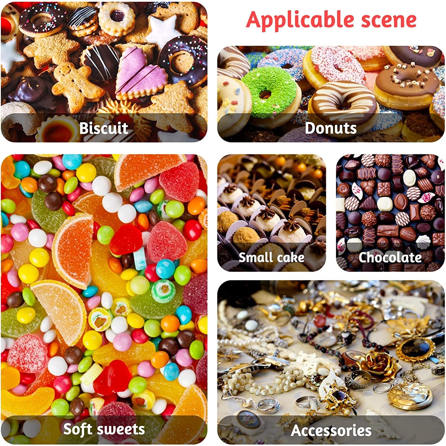 Set 50 saculeti cadou cu snur, Plastic, 12 x 17 x 6 cm, Alb/Auriu - eMAG.ro