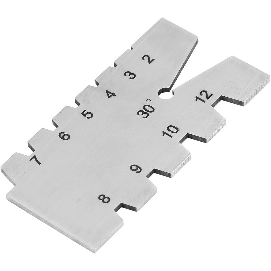 Calibru filet metric 30 de grade, Otel inoxidabil, 70 x 35 mm, Argintiu ...