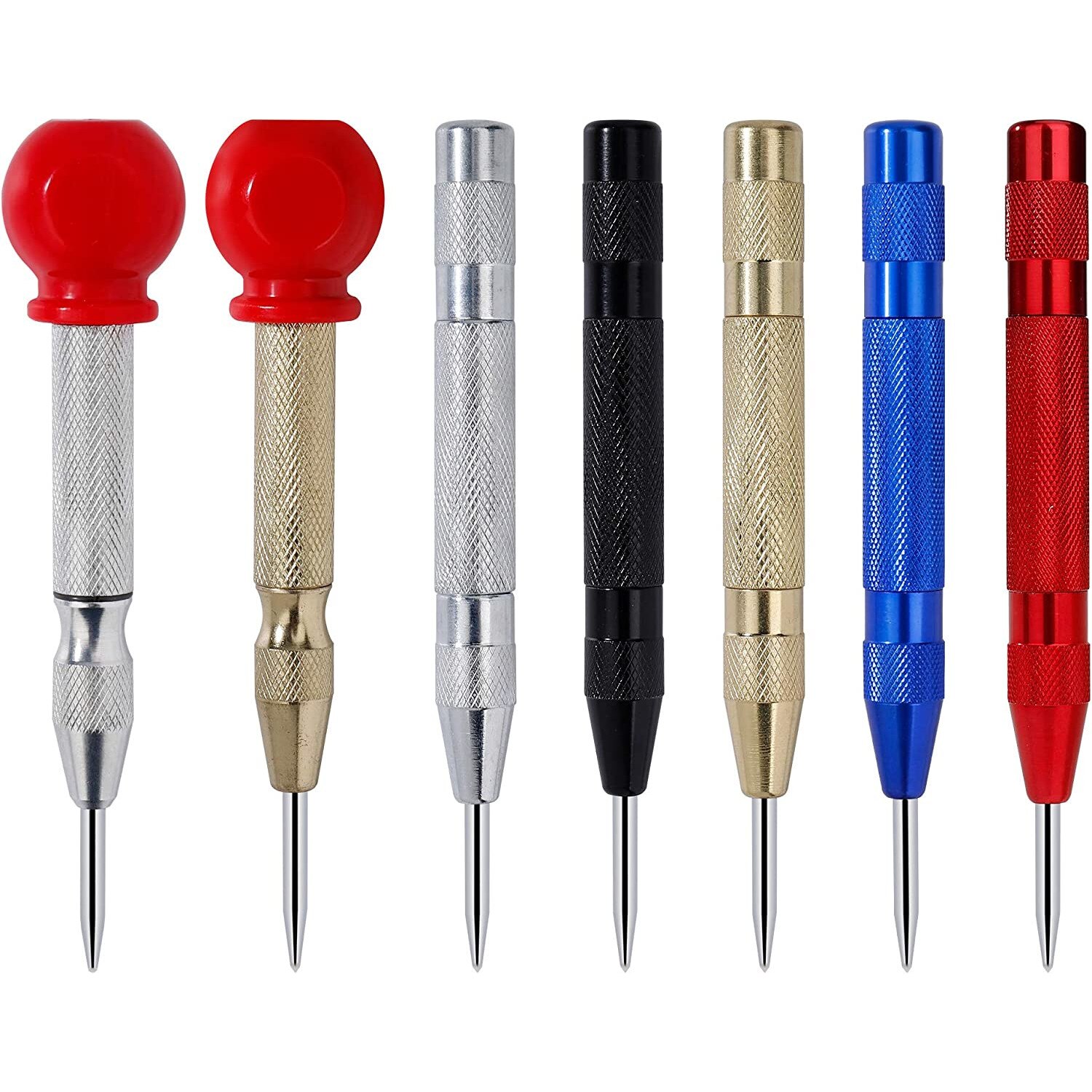 Set 7 poansoane centrale automate cu impact reglabil, Otel/Alama - eMAG.ro