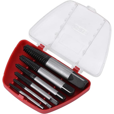 Set extractor de suruburi, 6 bucati, Negru/Rosu - eMAG.ro