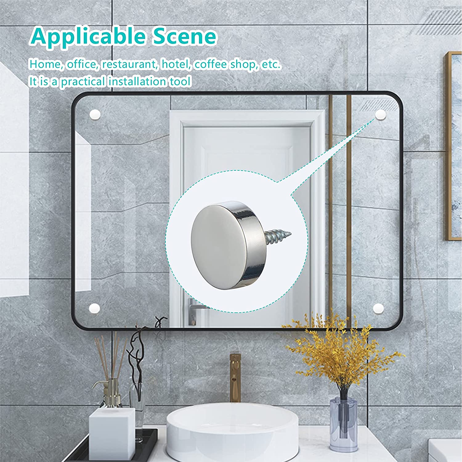 Set 20 suruburi decorative, Alama, 10 mm, Argintiu - eMAG.ro