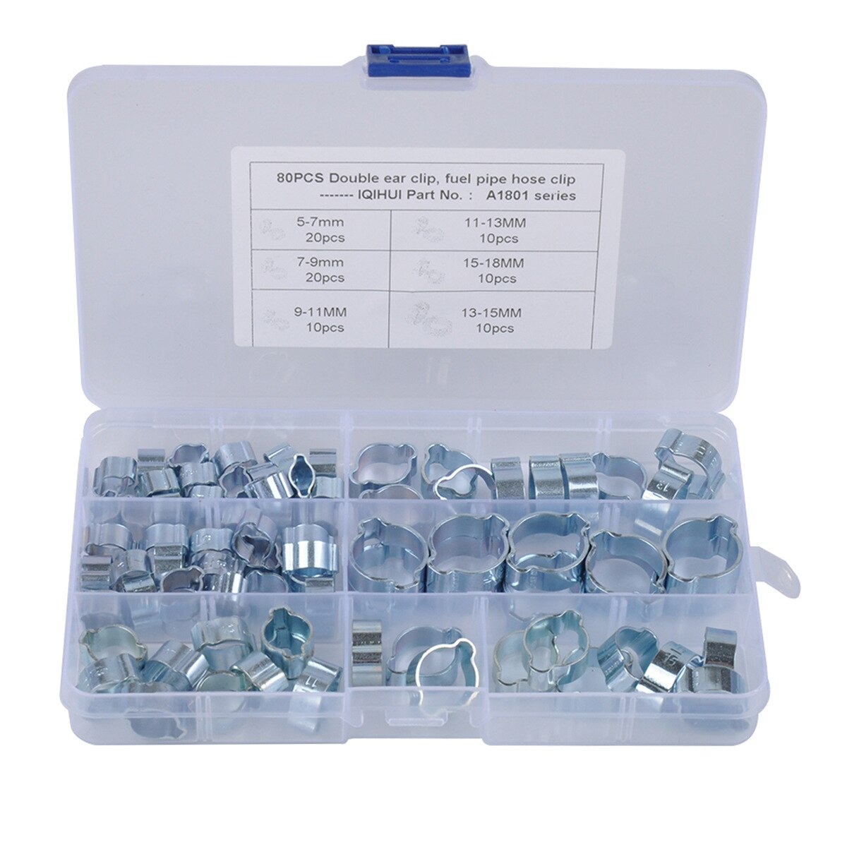 Set 80 cleme pentru furtun, Inox, Argintiu - eMAG.ro