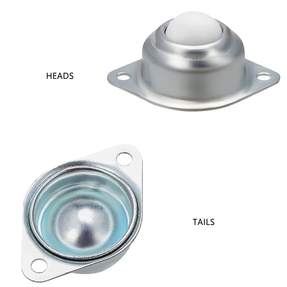 Set 8 roti mobilier, Nylon, 48 x 32 x 20 mm, Argintiu - eMAG.ro