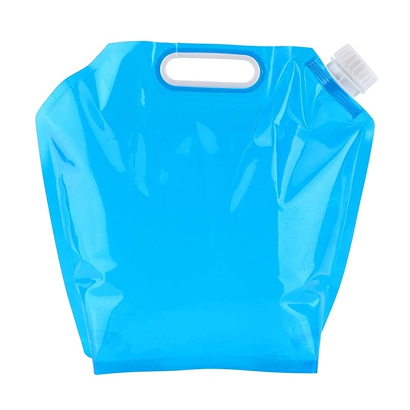 Galeata de apa potabila pliabila pentru camping, Plastic, 5 l, Albastru ...