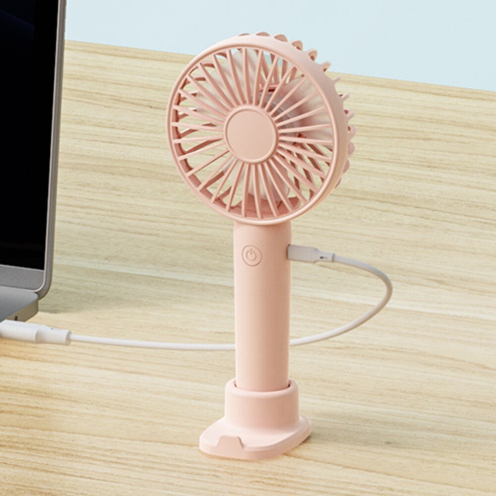 Mini ventilator portabil, 3 trepte viteza, Roz - eMAG.ro