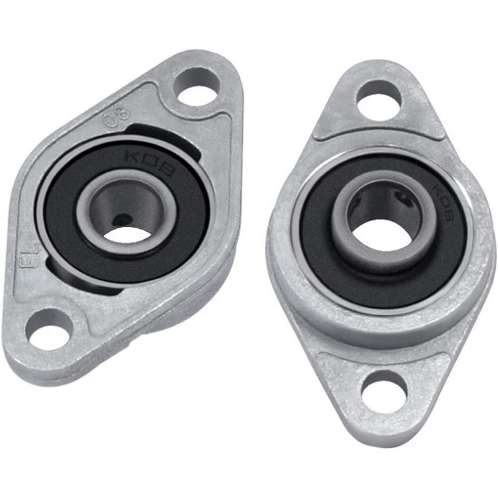 Set 6 rulmenti cu flansa, Zinc, 10mm, Argintiu/Negru - eMAG.ro