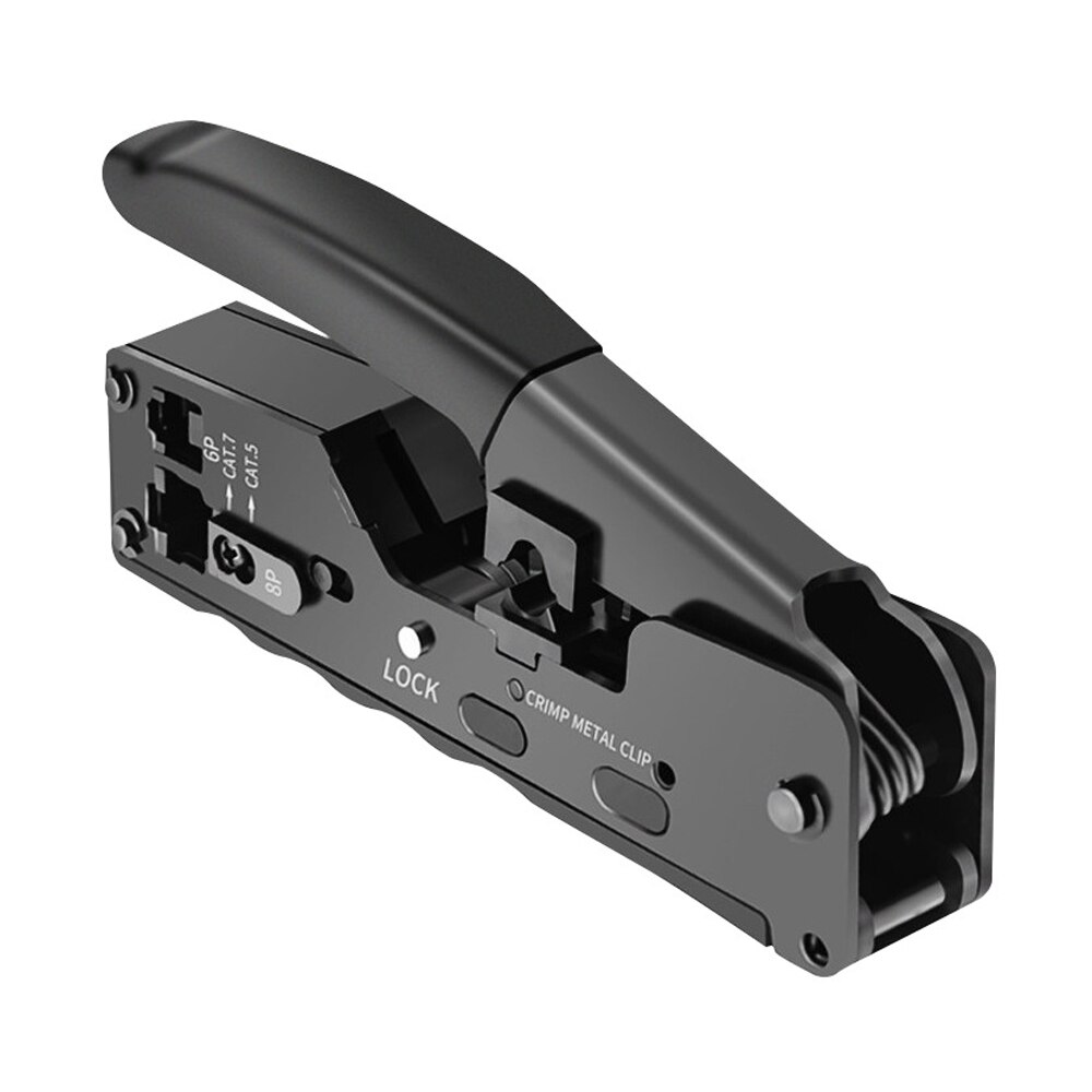 Cleste sertizare pentru cabluri Cat7 8P/6P, Maner anti-alunecare, Negru ...