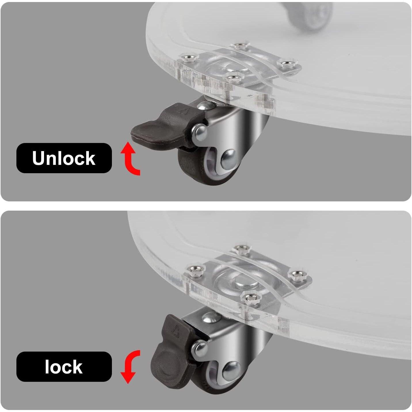 Suport pentru ghivece, Cu roti, 26 x 4.5 cm, Transparent - eMAG.ro