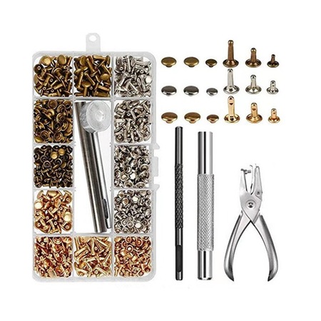 Kit nituri cu capac dublu, Cupru, Bronz\Argintiu - eMAG.ro