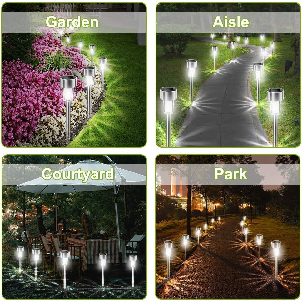 Set 6 Lumini solare pentru gradina, LED, A++, Alb - eMAG.ro